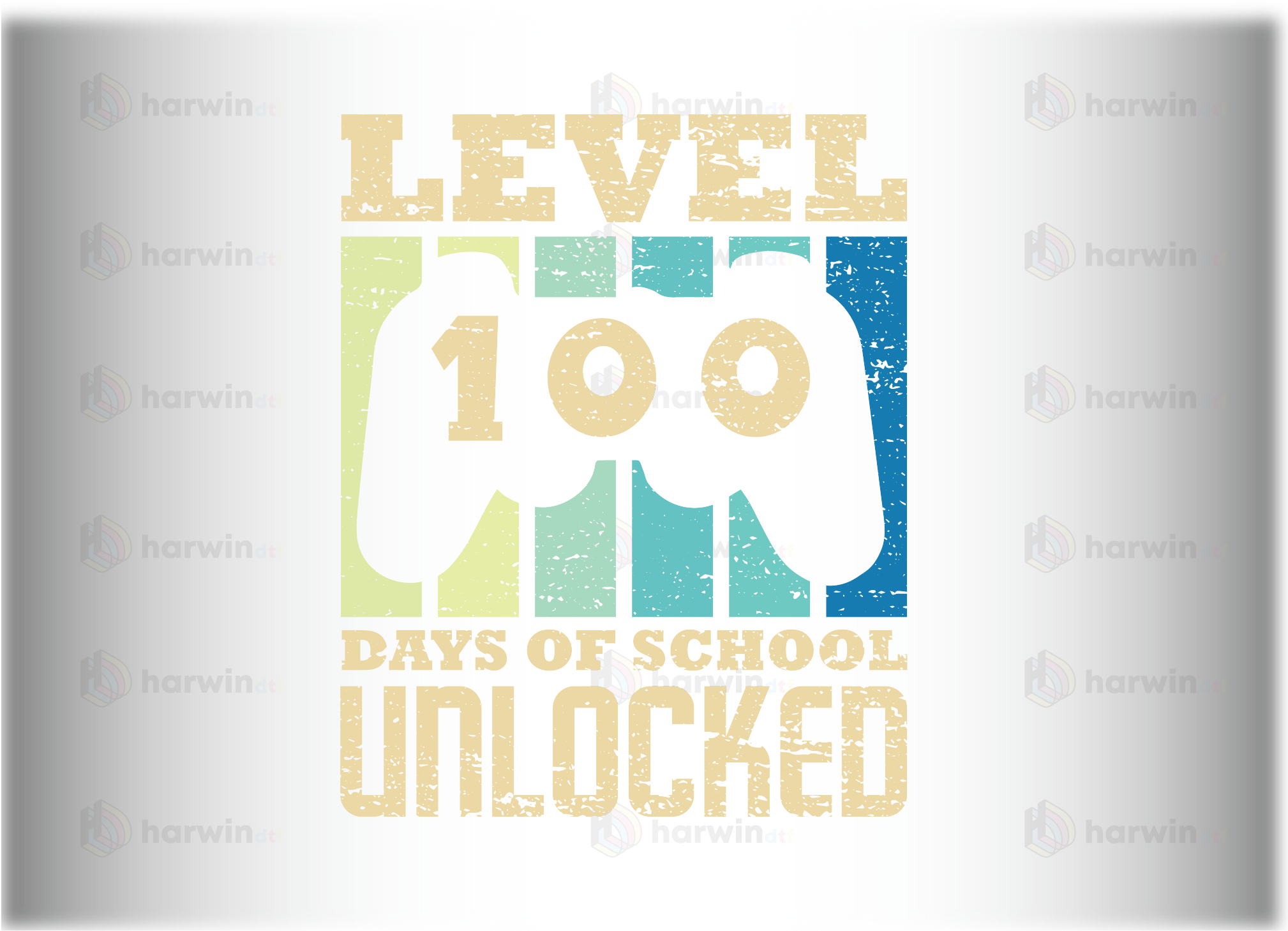Level 100 Days of School Unlocked DTF Transfer – HarwinDTF